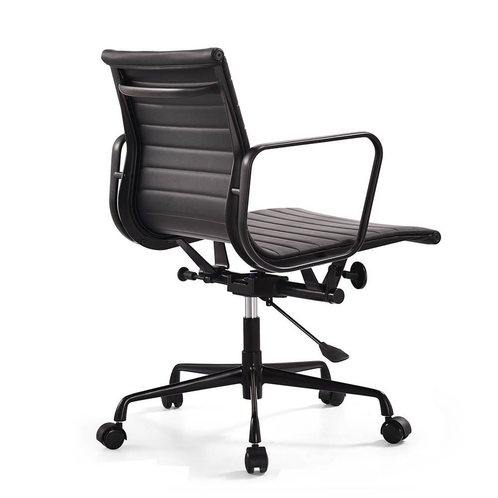 Kontorstol EA117 Skinn sort ramme svart